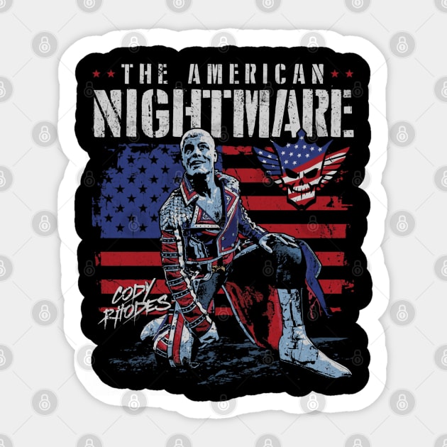 Cody Rhodes American Flag - Cody Rhodes - Sticker | TeePublic