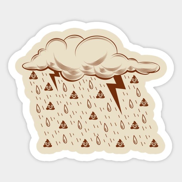 Сloud and poop - Cloud And Poop - Sticker | TeePublic