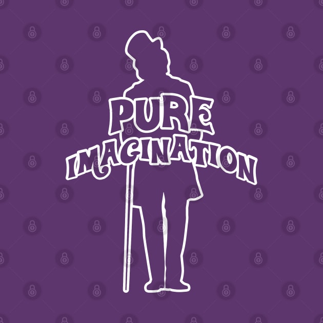 Willy Wonka - Pure Imagination - White Outline - Willy Wonka - T-Shirt ...