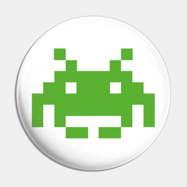 Retro space invader icon - Retro Gamer - Pin | TeePublic