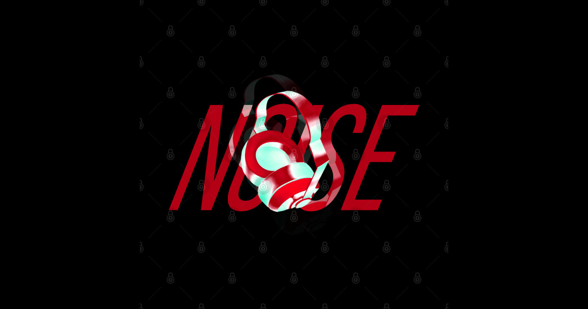 Noise in headphones - Noisey Music - Sticker | TeePublic