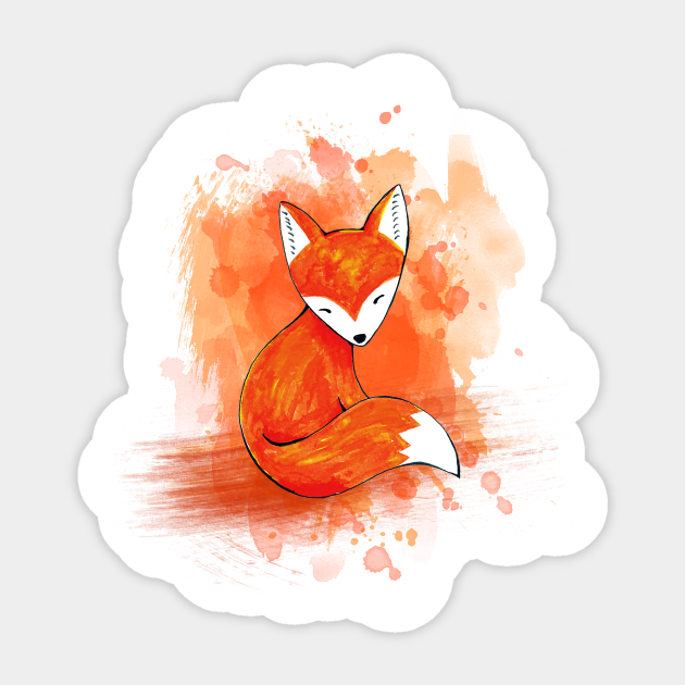 Little Red Fox - Fox - Sticker | TeePublic