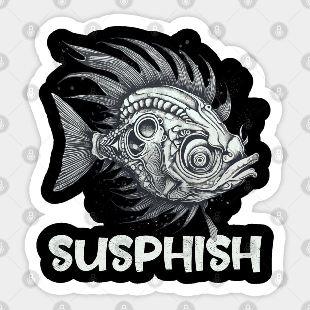 Susphish Sinister Fish - Susphish Sinister Fish - Sticker | TeePublic