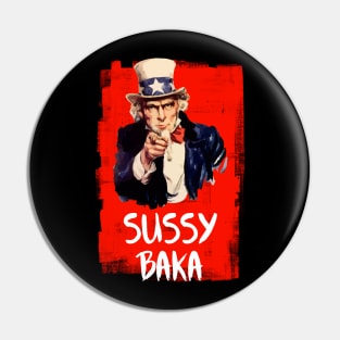Sussy Baka Girl Meme Pins and Buttons for Sale | TeePublic