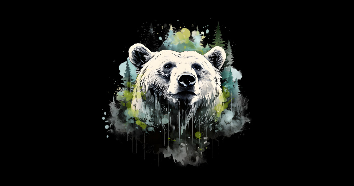 Forest Spirit Bear - Bear - Sticker | TeePublic