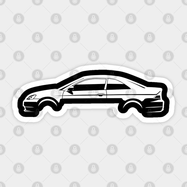 Civic Coupe 2003 7th Gen - Civic Coupe 2003 7th Gen - Sticker | TeePublic