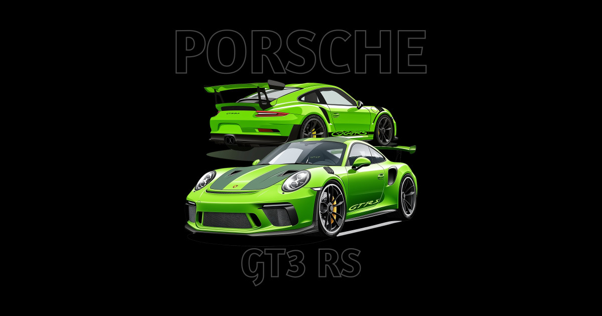 Green Color Porsche 911 GT3RS - Porsche 911 - Sticker | TeePublic