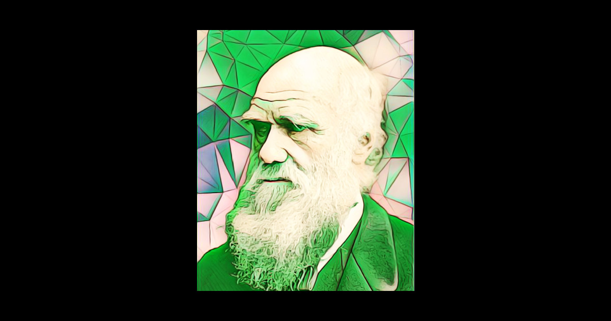 Charles Darwin Green Portrait | Charles Darwin Artwork 7 - Charles ...