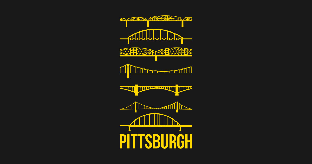 Pittsburgh Bridges - Pittsburgh - T-Shirt | TeePublic