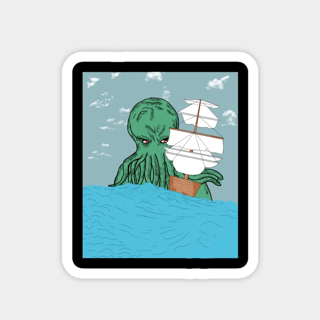 Cthulhu the monster of the seas - Cthulhu - Magnet | TeePublic