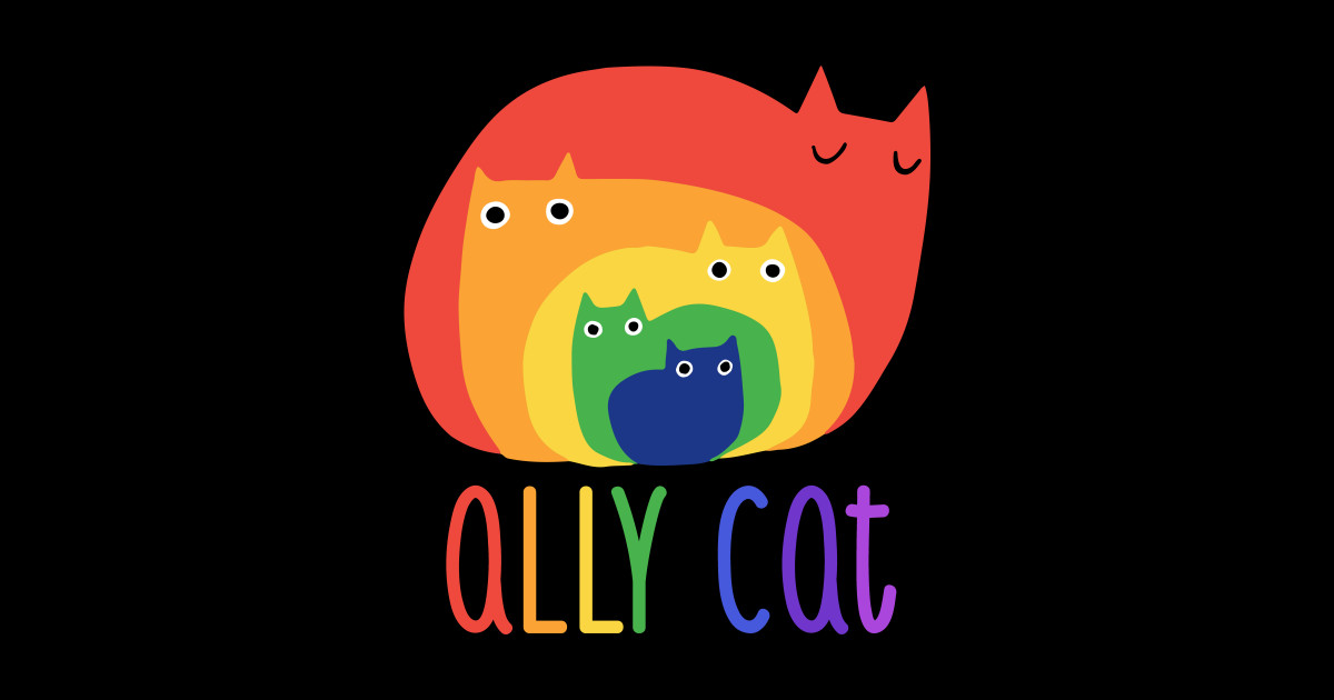 Gay Rainbow Cats In Cats LGBT Flag Pride Month Men Women T-Shirt - Cat ...
