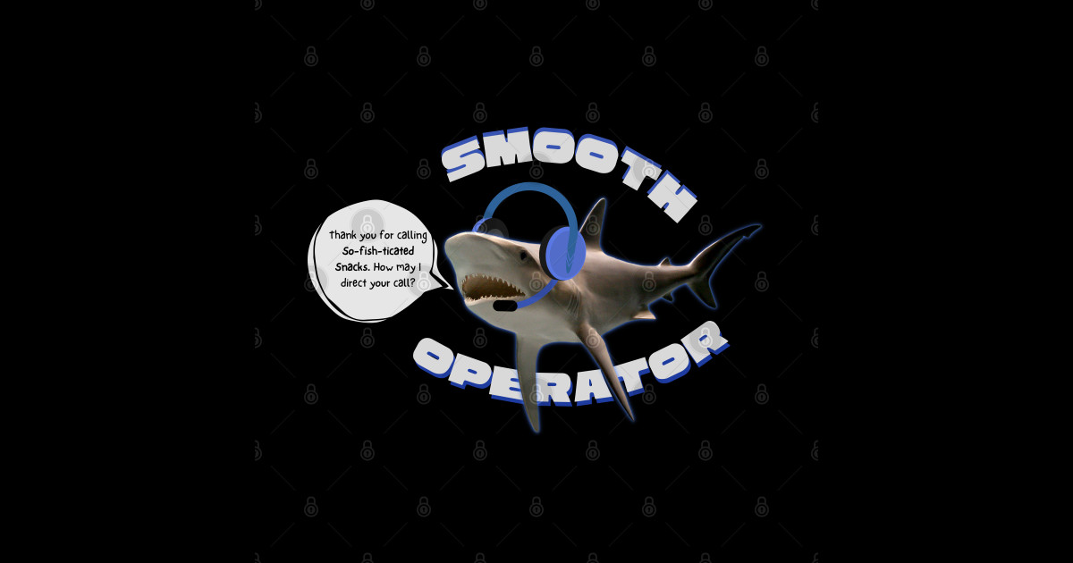 Shark Smooth Operator - Shark - Sticker | TeePublic