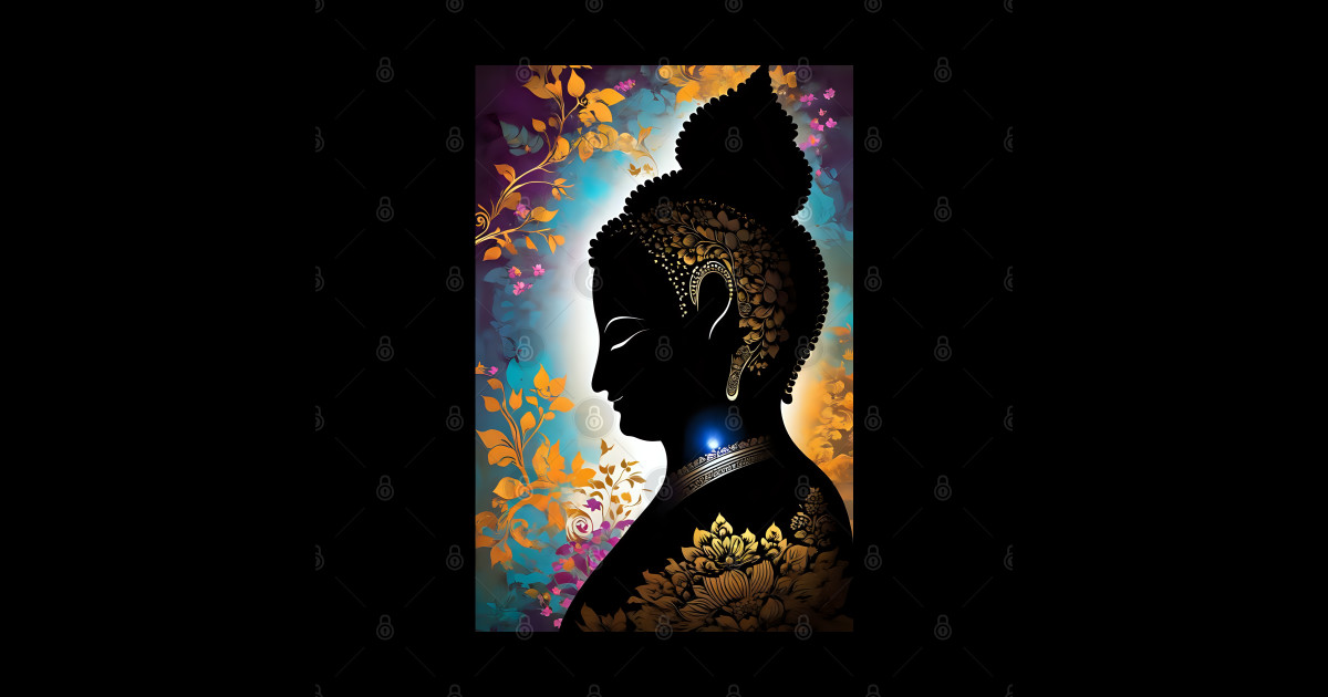Beautiful Gautam Buddha side view meditation art - Gautama Buddha ...