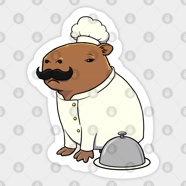 Capybara Chef - Capybara - Sticker | TeePublic