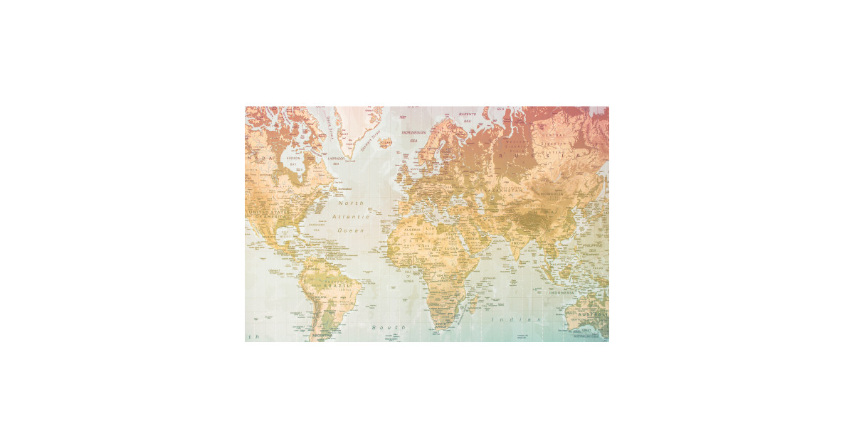 Pastel World Map - Pastel World Map - T-Shirt | TeePublic