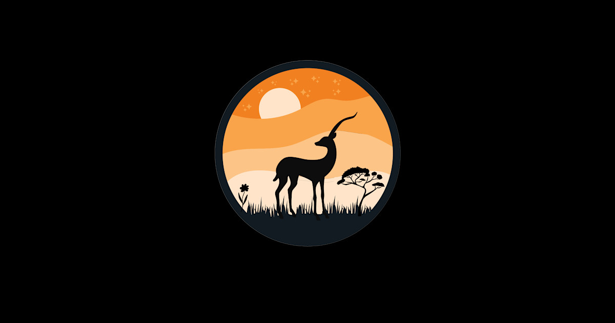 Springbok Silhouette - Springbok - Sticker | TeePublic