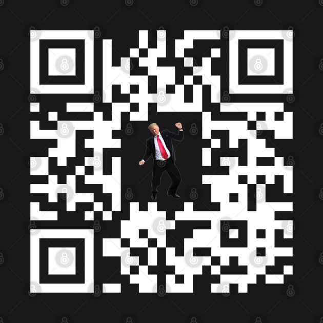 front and Back Trump Dance Troll QR Funny President Trump Dance Code ...