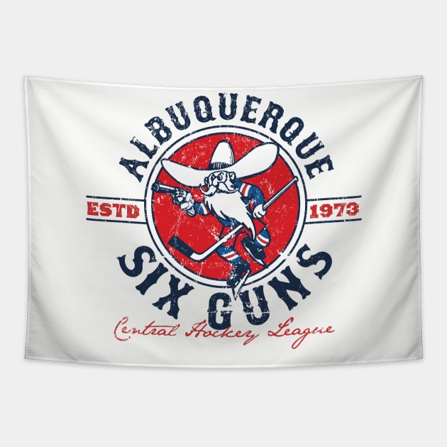 Albuquerque Six Guns - Albuquerque Hockey - Tapestry | TeePublic