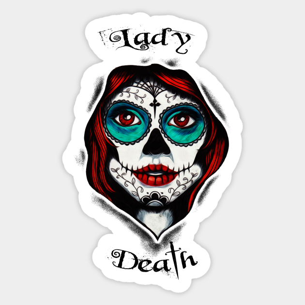 Lady Death - Sugar Skull - Sticker | TeePublic
