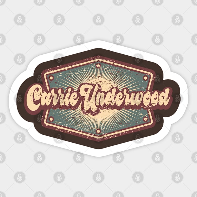 Carrie Underwood Vintage Emblem - Musician - Sticker | TeePublic