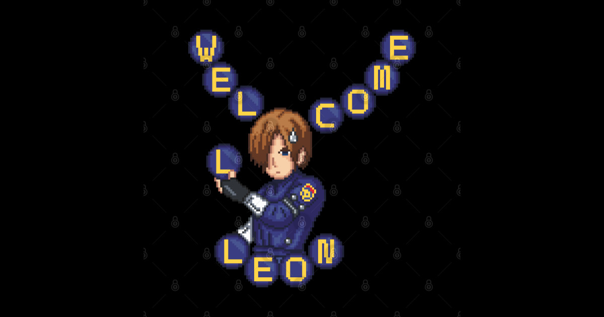 Leon Kennedy Pixel Art - Resident Evil - Sticker | TeePublic