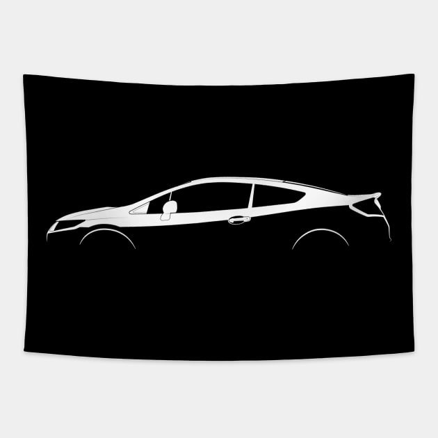 Honda Civic Si Coupe (FG4) Silhouette - Honda Civic - Tapestry | TeePublic