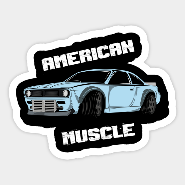 Automotive American Muscle Car - American Muscle - Sticker | TeePublic
