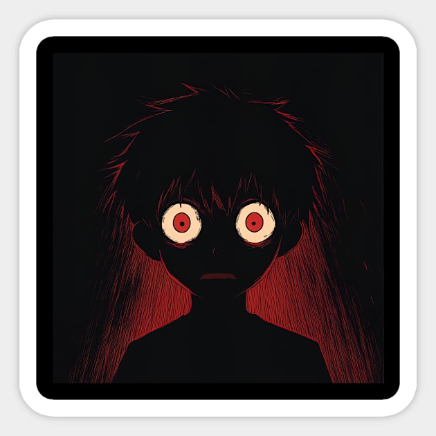 Afraid | Anime style - Afraid - Sticker | TeePublic