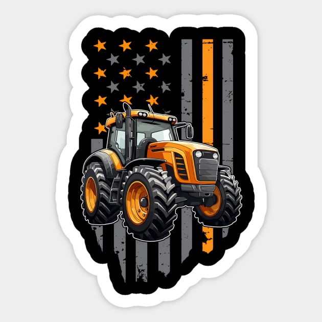 American Flag Tractor Plow Agricultural Tractor Mud Wheelers - Tractor ...