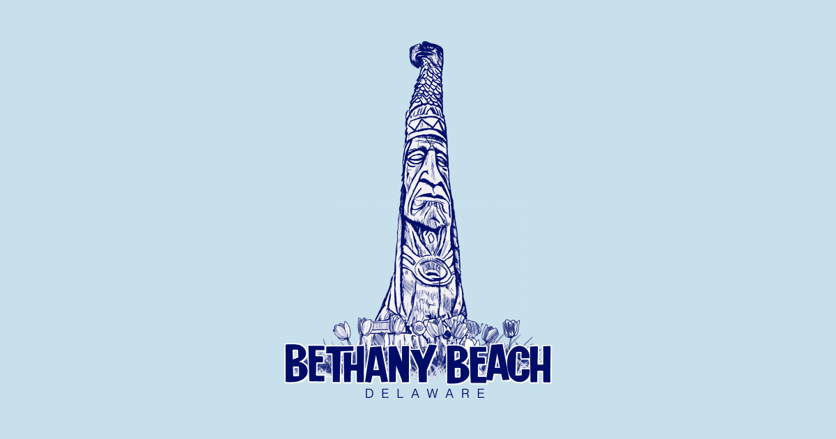 Bethany Beach Chief Little Owl Totem - Delaware - T-Shirt | TeePublic