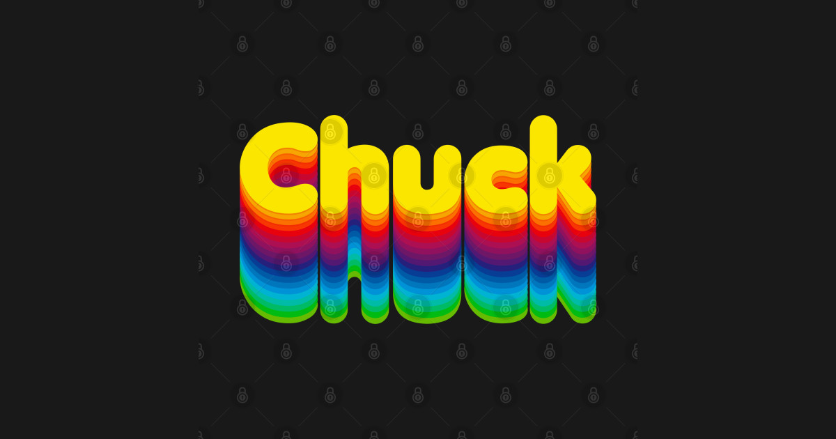 Rainbow Chuck Name Label - Rainbow Chuck Name Label - T-Shirt | TeePublic