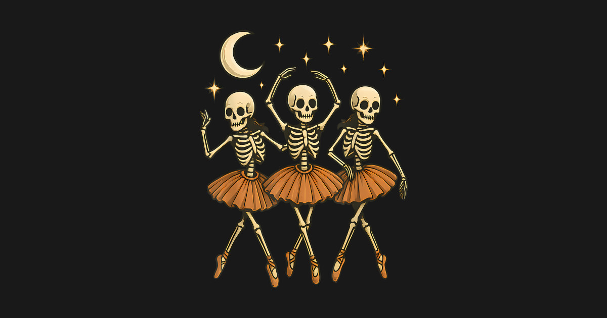 Spooky Skeleton Dance Scary Ballet Halloween Dancers - Skeleton Dance ...