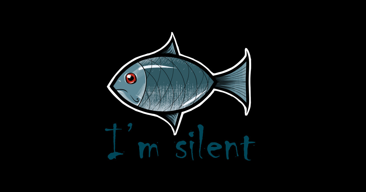 Silent Fish - Sad - Sticker | TeePublic