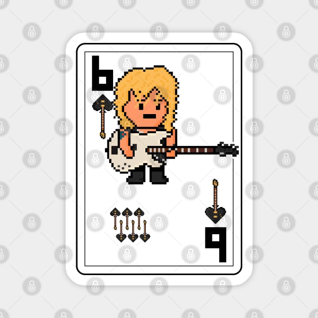 Pixelrockstars Six of Spades Playing Card - Rockstar - Magnet | TeePublic