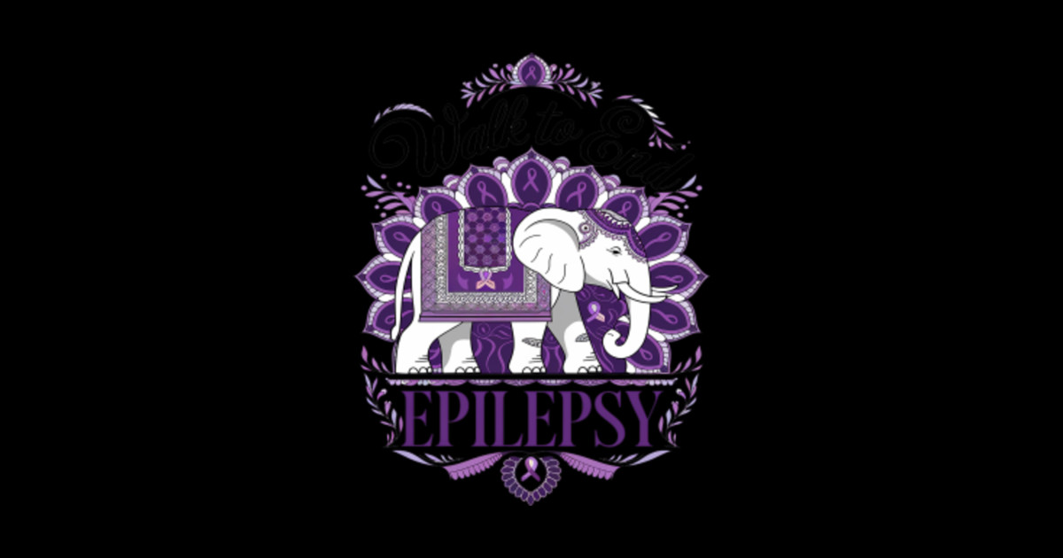 Walk To End Epilepsy Awareness Day Elephant Purple Ribbon - Walk To End ...