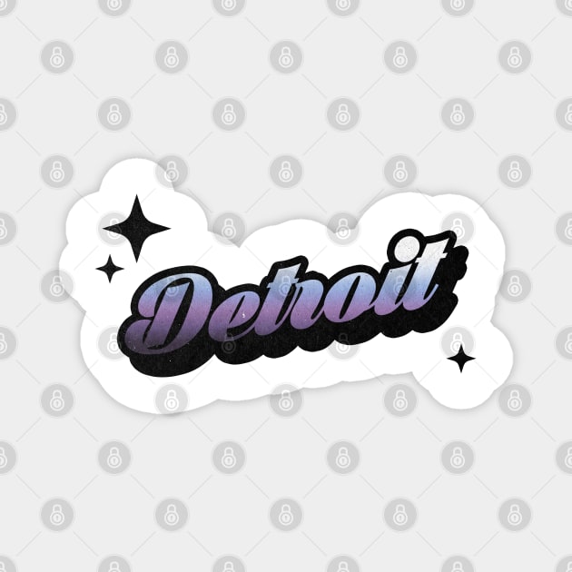 Detroit - Retro Classic Typography Style - Detroit - Magnet | TeePublic