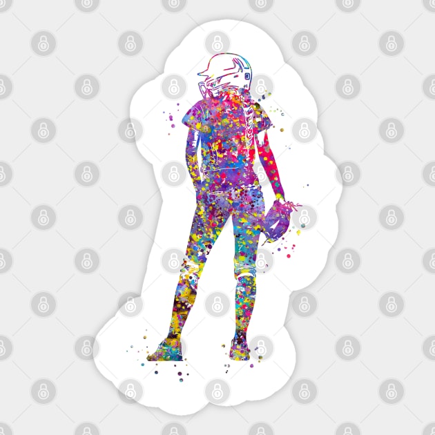 Girl Softball Player - Softball Artwork - Sticker | TeePublic