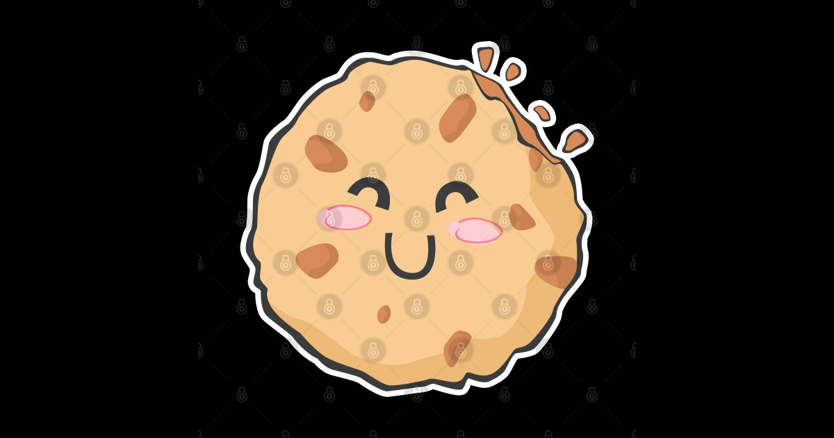 Cute Cookie Smiling - Cookies - Sticker | TeePublic