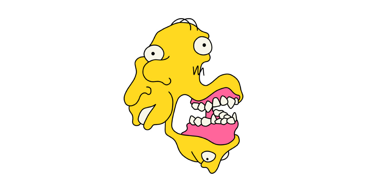 Yellow Jaw Creature - Simpsons - T-Shirt | TeePublic