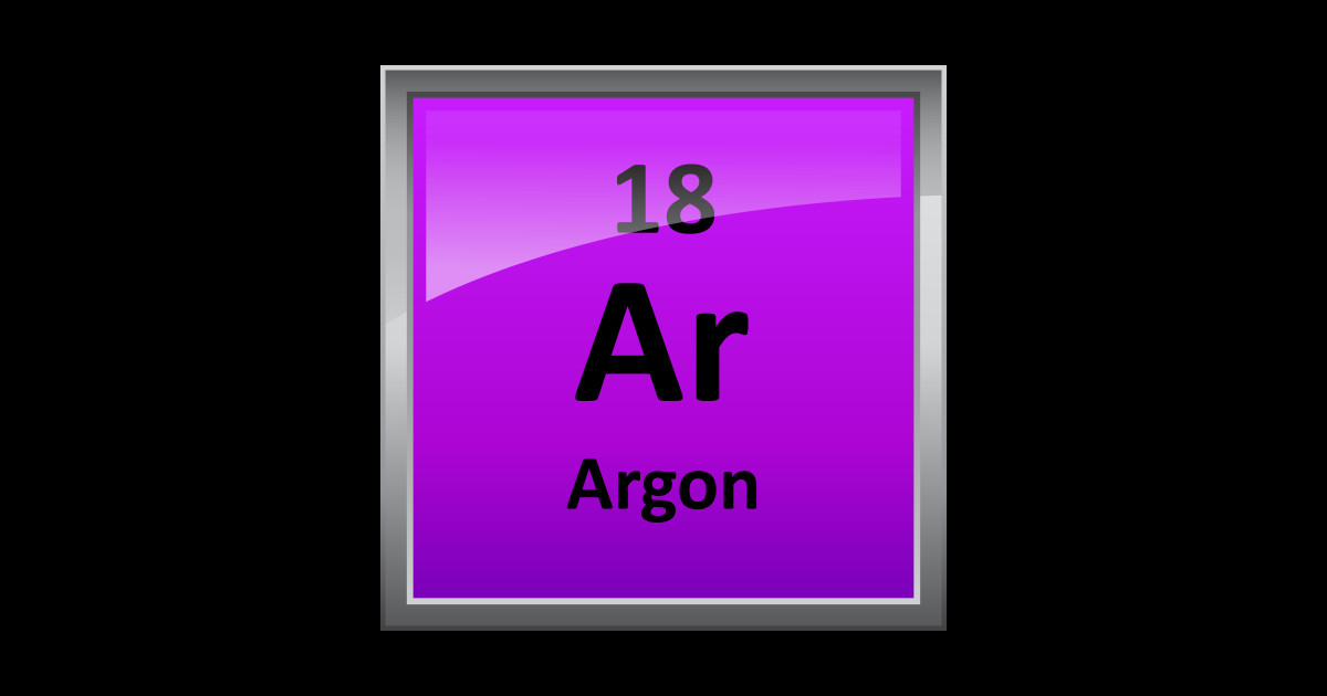 Argon Element Symbol - Periodic Table - Argon - Sticker | TeePublic