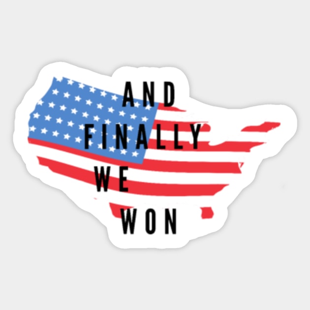 USA, we won - Usa Poll Trendy - Sticker | TeePublic