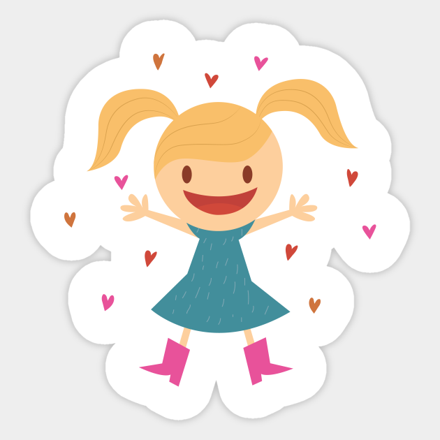 Little girl design for child - Little Girl Design For Child - Sticker ...