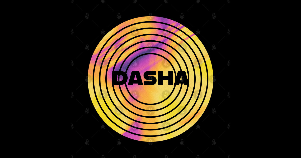 Dasha / Retro Circle - Dasha - Sticker | TeePublic