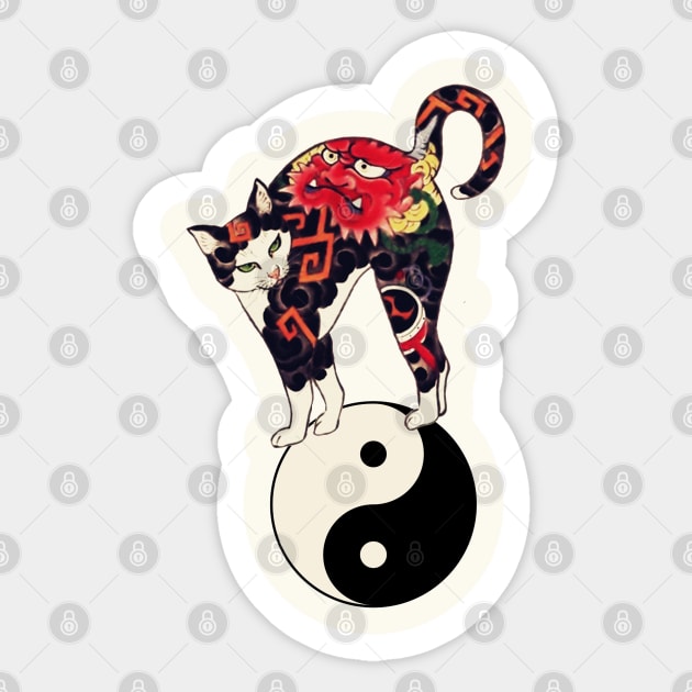 devil cat tattoo design