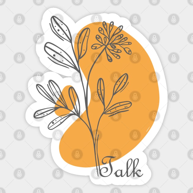 Talk Hand Drawn Minimal, inspirational meanings - Talk - Sticker ...
