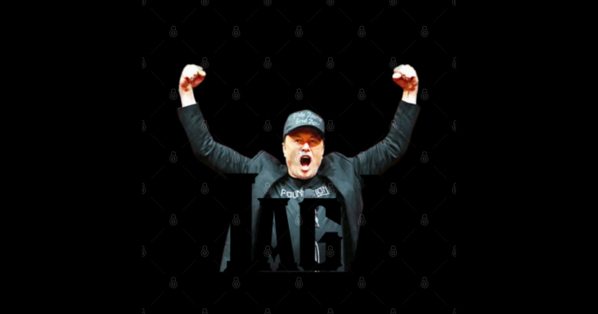 Dank Maga Elon Musk Jumping Dark Maga Bats - Dark Maga - Sticker ...