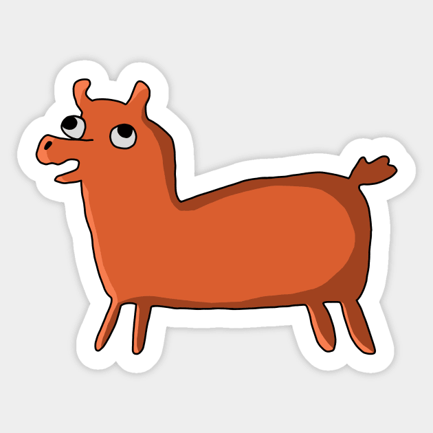 Derpy Llama Doodle - Llama - Sticker | TeePublic