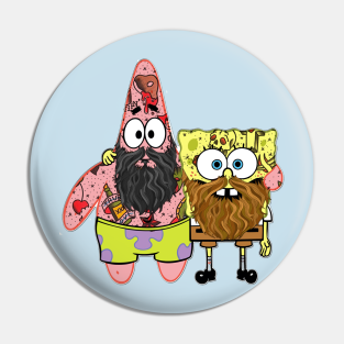 Spongebob Squarepants Tattoo Pins and Buttons for Sale | TeePublic