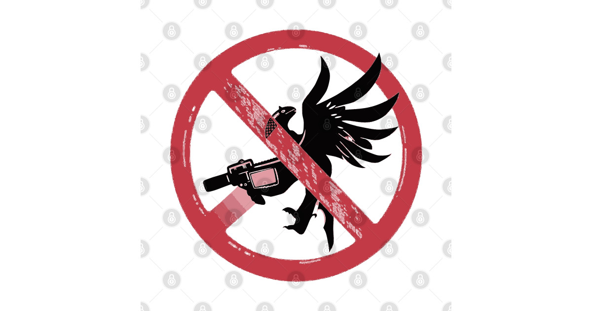 No Entry for Birds with Striker - Bird - T-Shirt | TeePublic