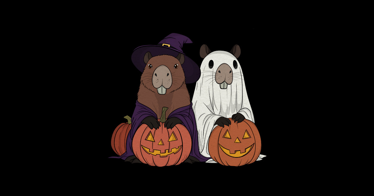 Capybara Halloween - Capybaras - Posters and Art Prints | TeePublic